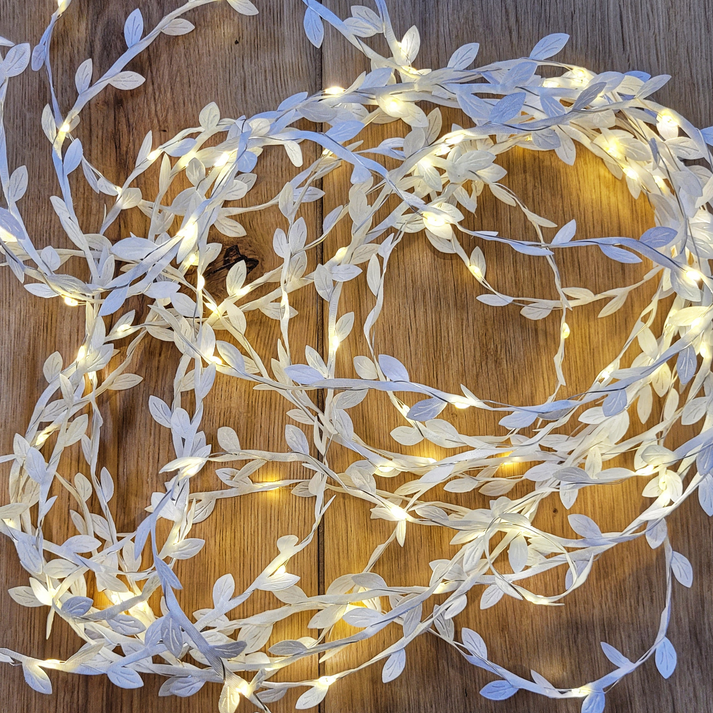 White Leaf Fairy Lights - Handmade in 7 Sizes – Autumn Weddings ...