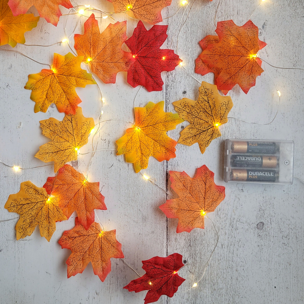 Autumn Leaf Fairy Lights - Handmade in 4 Sizes – Autumn Weddings ...