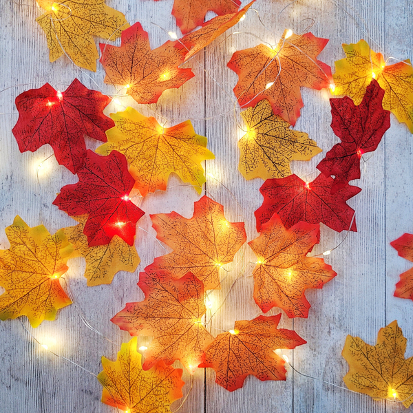 Autumn Leaf Fairy Lights - Handmade in 4 Sizes – Autumn Weddings ...