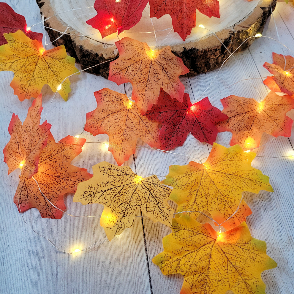 Autumn Leaf Fairy Lights - Handmade in 4 Sizes – Autumn Weddings ...